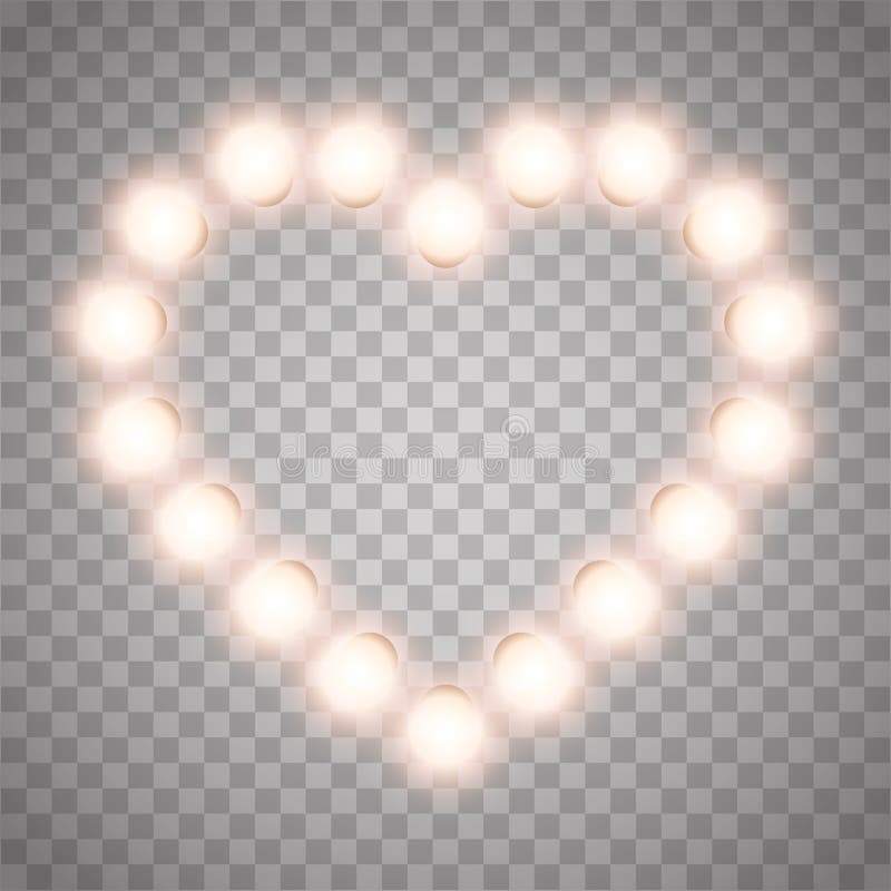 Glow Heart on Transparent Background. Vector Stock Vector ...