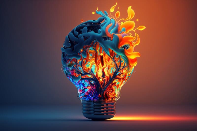 Glow Inside a Light Bulb Bright Concept Brainstorming Intelligence ...