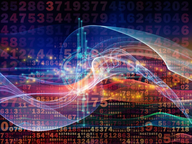 Glow of Integer Realm stock illustration. Illustration of calculation ...
