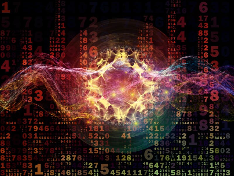 Glow of Integer Realm stock illustration. Illustration of calculation ...