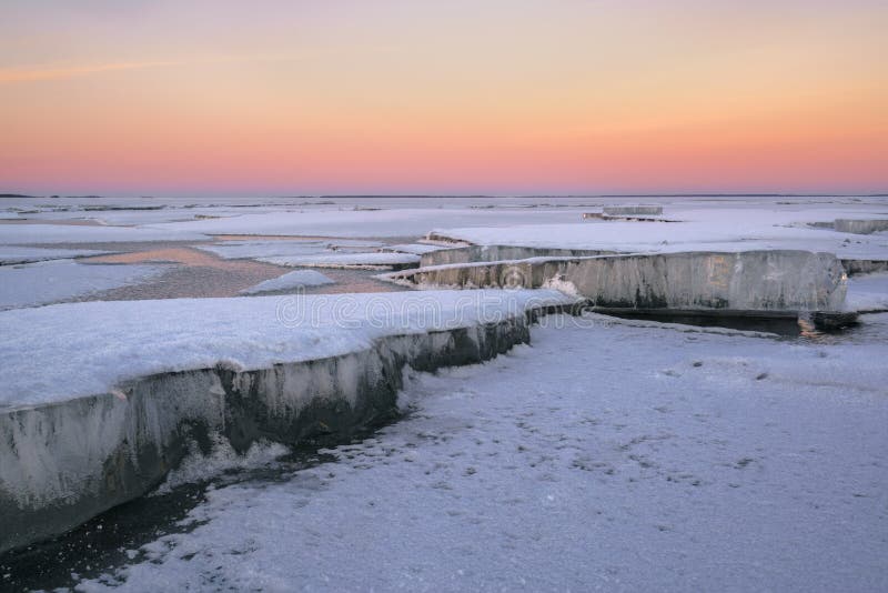 Ice Floes stock photo. Image of horizon, natural, winter - 253892008