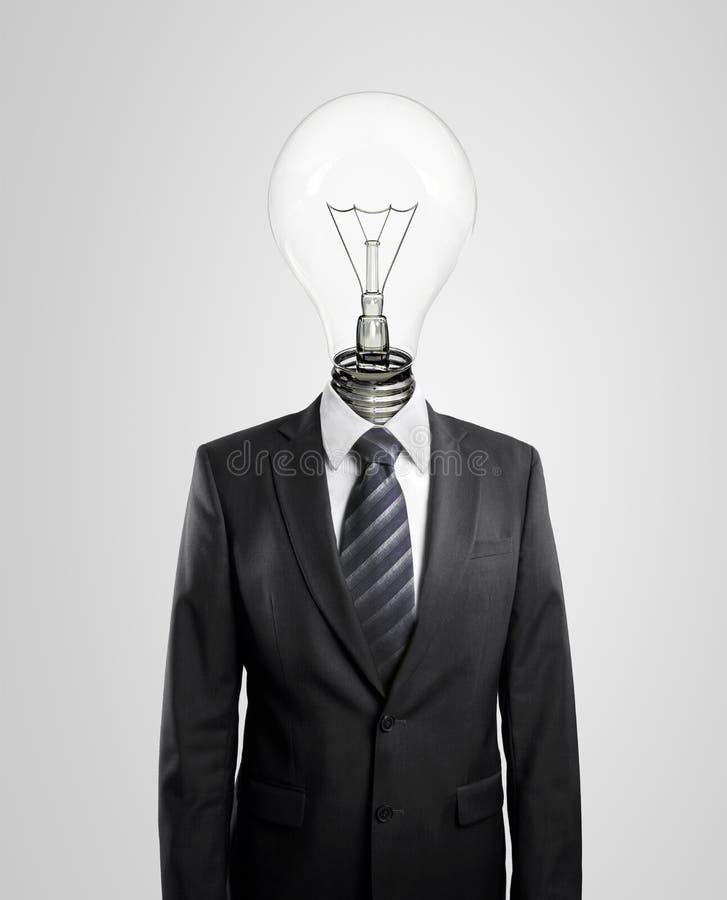 Glow lamp-head stock photo. Image of design, brainstorm - 25415324