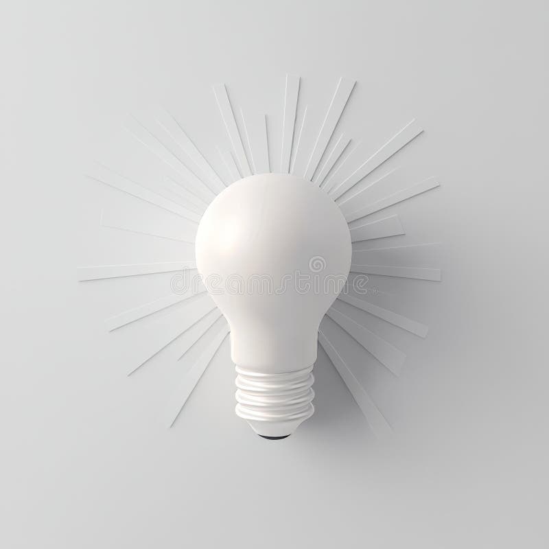 The Glow of a Light Bulb Represents an Idea, Solution, Invention ...