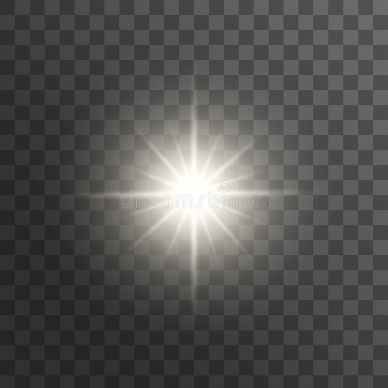 White Glowing Light Burst Explosion with Transparent. Stock Vector ...