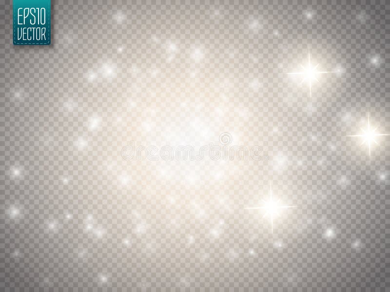 Glow Light Effect. Cloud of Glittering Dust. Vector Illustration Stock ...