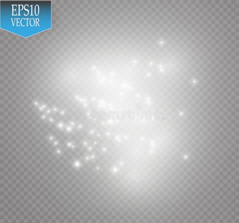 Glow Light Effect. Cloud of Glittering Dust. Vector Illustration Stock ...