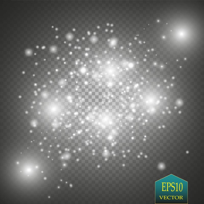 Glow Light Effect. Cloud of Glittering Dust. Vector Illustration Stock ...
