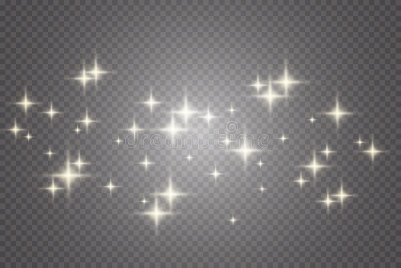 Glow Light Effect. Cloud of Glittering Dust. Vector Illustration Stock ...