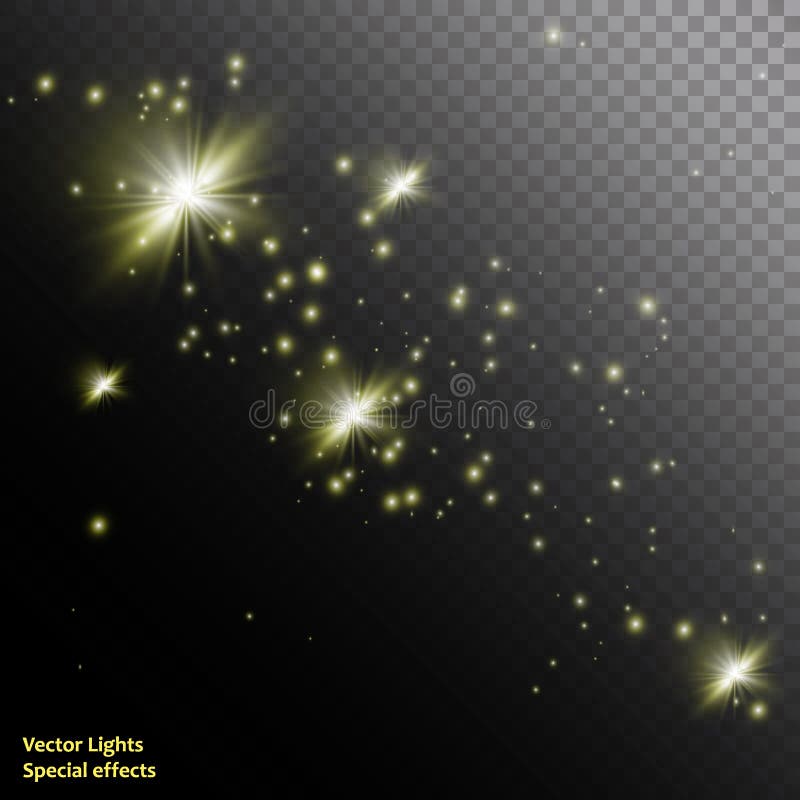 Glow Light Effect. Cloud of Glittering Dust. Vector Illustration Stock ...