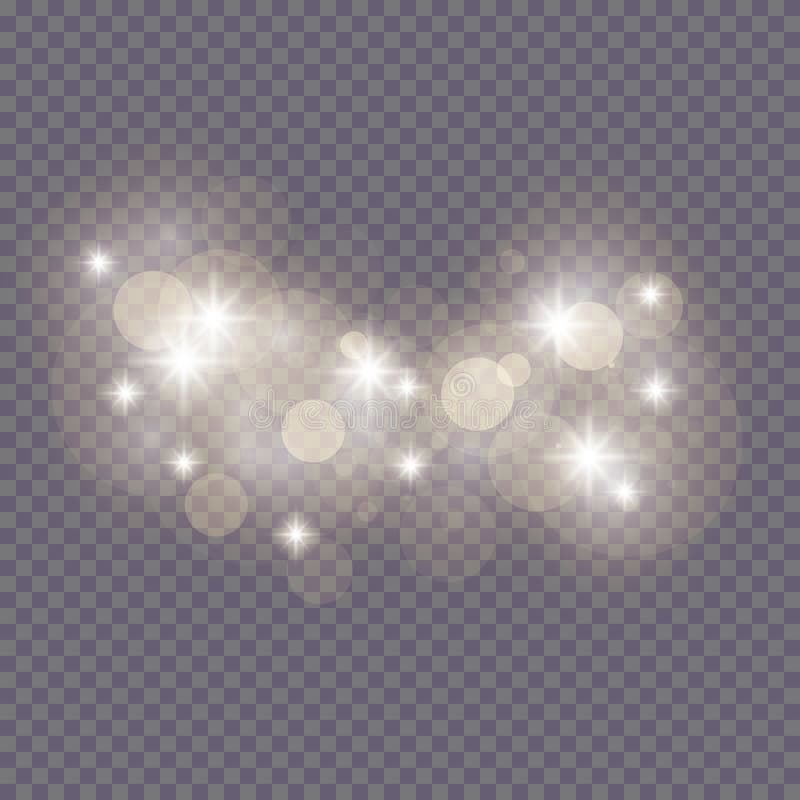 Glow Light Effect. Cloud of Glittering Dust. Vector Illustration Stock ...