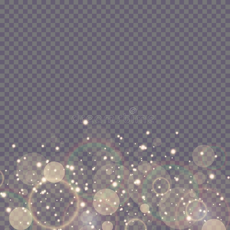 Glow Light Effect. Cloud of Glittering Dust. Vector Illustration Stock ...
