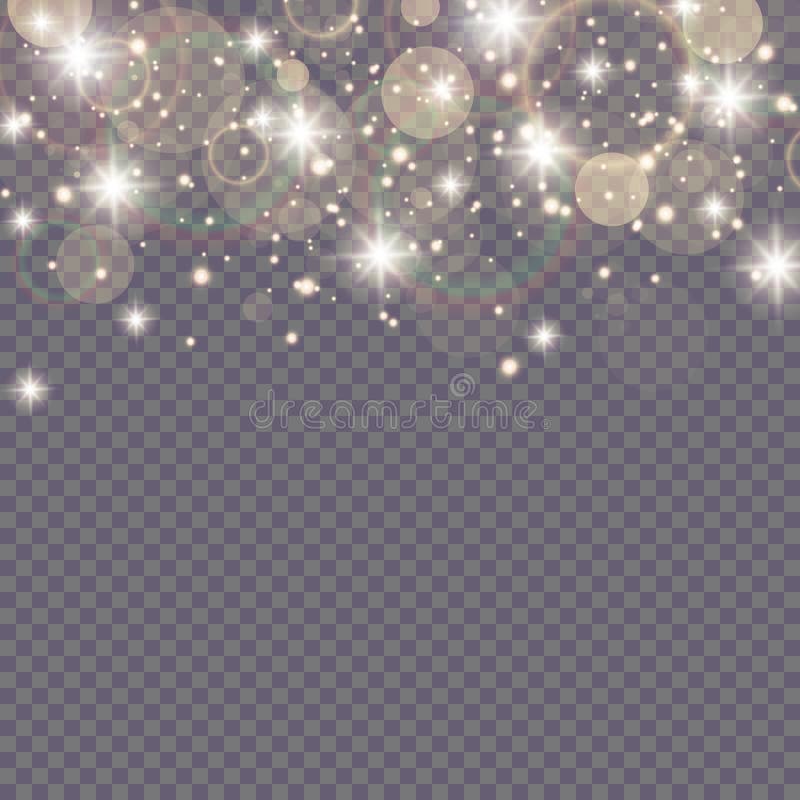 Glow Light Effect. Cloud of Glittering Dust. Vector Illustration Stock ...