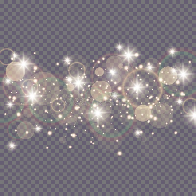 Glow Light Effect. Cloud of Glittering Dust. Vector Illustration Stock ...