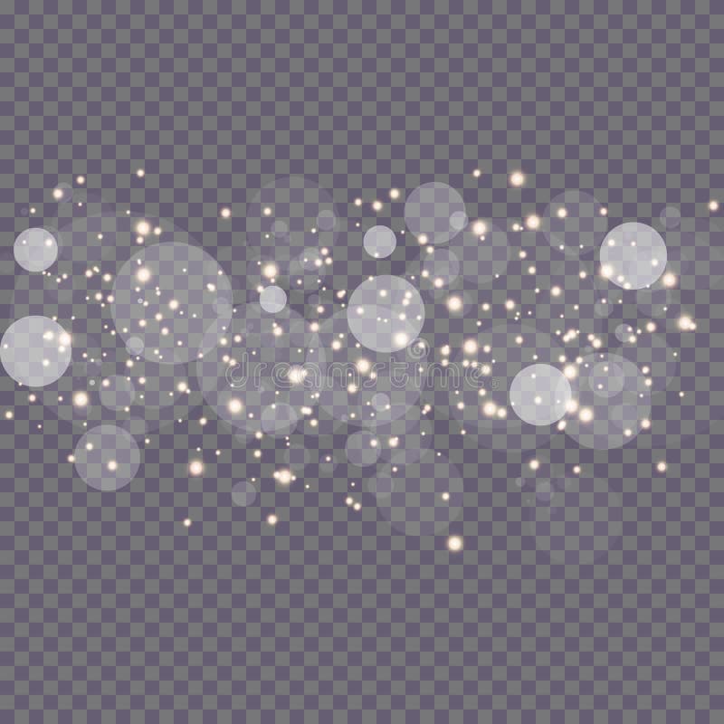Glow Light Effect. Cloud of Glittering Dust. Vector Illustration Stock ...
