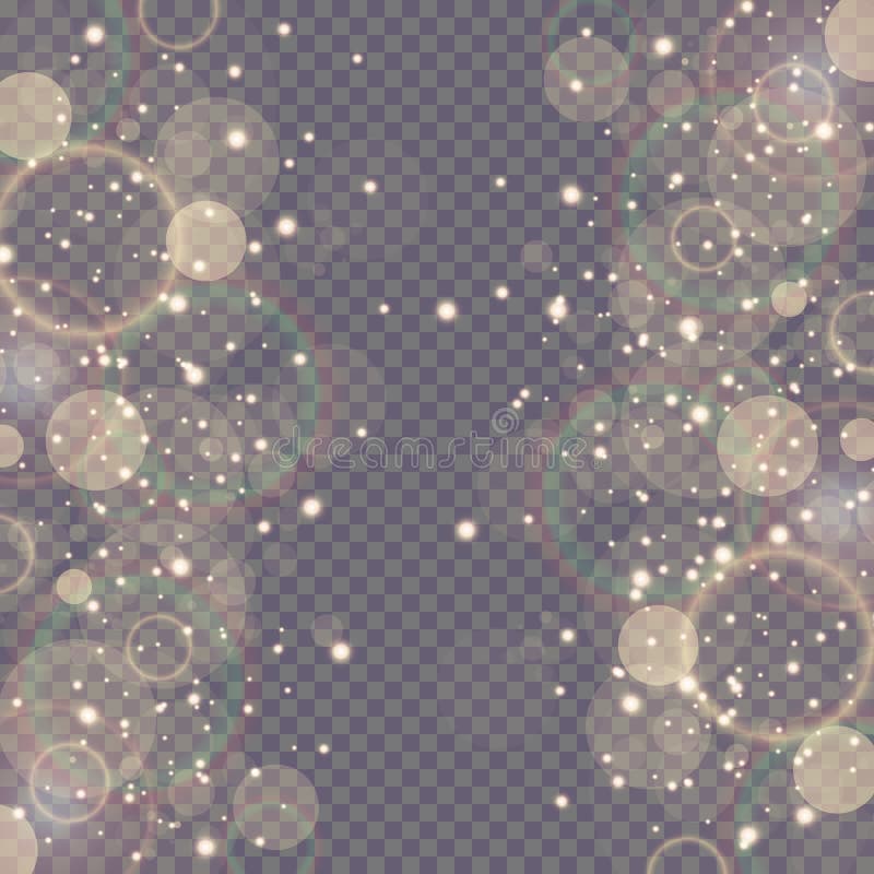 Glow Light Effect. Cloud of Glittering Dust. Vector Illustration Stock ...
