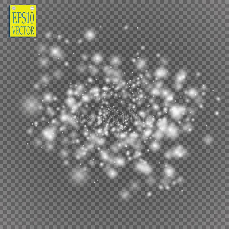 Glow Light Effect. Cloud of Glittering Dust. Vector Illustration Stock ...
