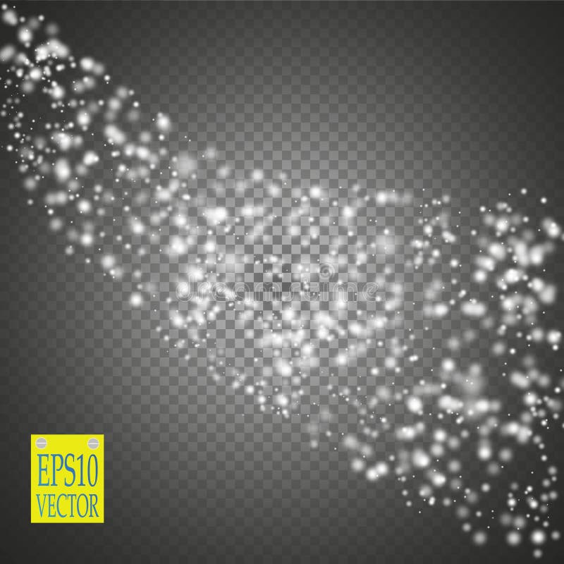 Glow Light Effect. Cloud of Glittering Dust. Vector Illustration Stock ...