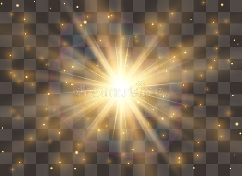Glow Light Effect, Explosion, Glitter, Spark, Sun Flash. Vector ...