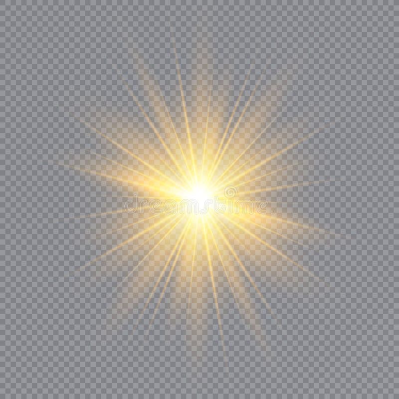 Glow Light Effect, Explosion, Glitter, Spark, Sun Flash. Vector ...