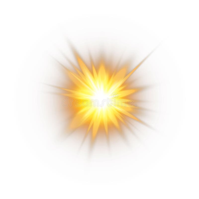 Glow Light Effect, Explosion, Glitter, Spark, Sun Flash. Vector ...