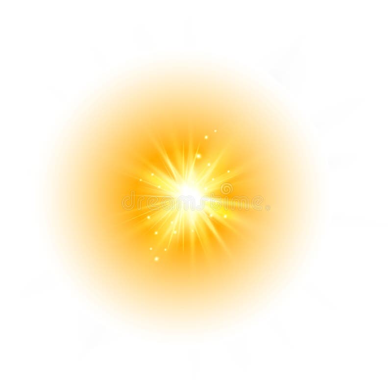 Glow Light Effect, Explosion, Glitter, Spark, Sun Flash. Vector ...