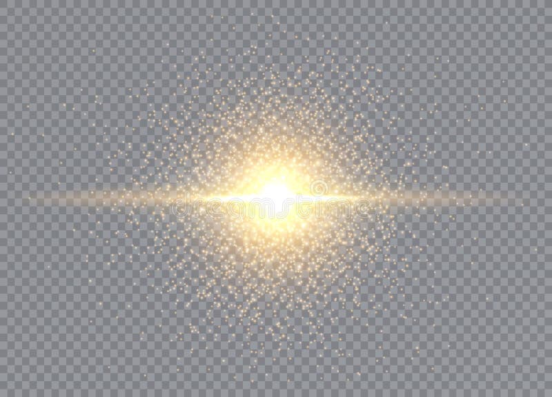 Glow Light Effect, Explosion, Glitter, Spark, Sun Flash. Vector ...