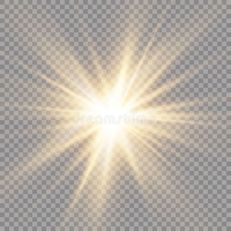 Glow Light Effect, Explosion, Glitter, Spark, Sun Flash. Vector ...