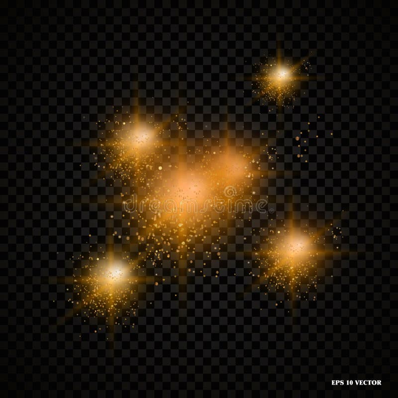 Glow Light Effect with Rays and Shine Particles, Bright Light Effect on ...