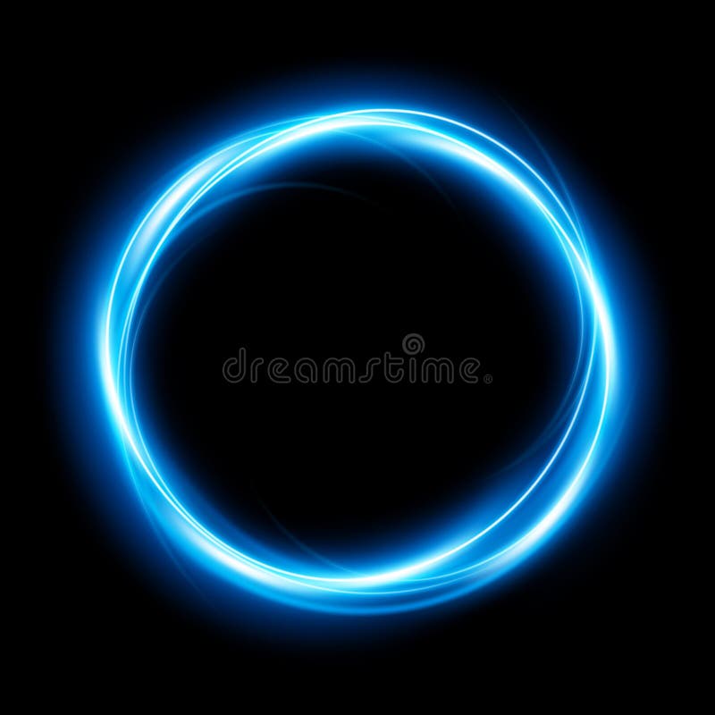 Glow Light Effect. Ribbon Glint. Abstract Rotational Border Lines Stock ...
