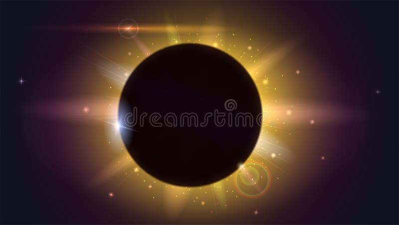 Glow Light Effect. Star Burst with Sparkles. Solar Eclipse ...