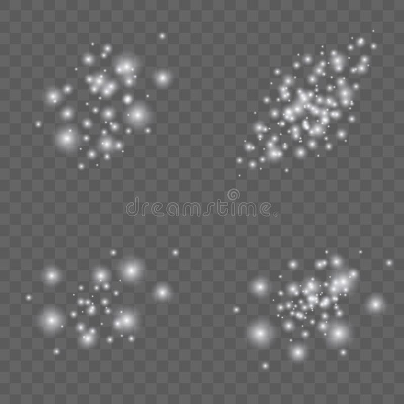 Glow Light Effect. Starburst with Sparkles on Transparent Background ...