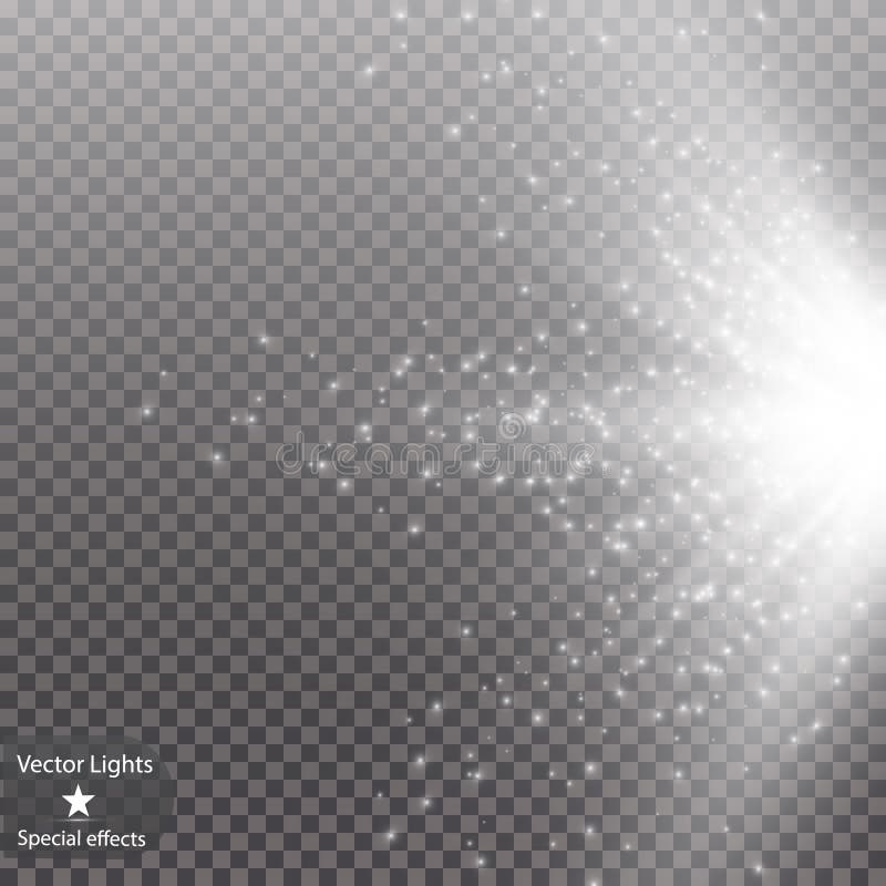 Glow Light Effect. Vector Illustration. Christmas Flash Dust Stock ...