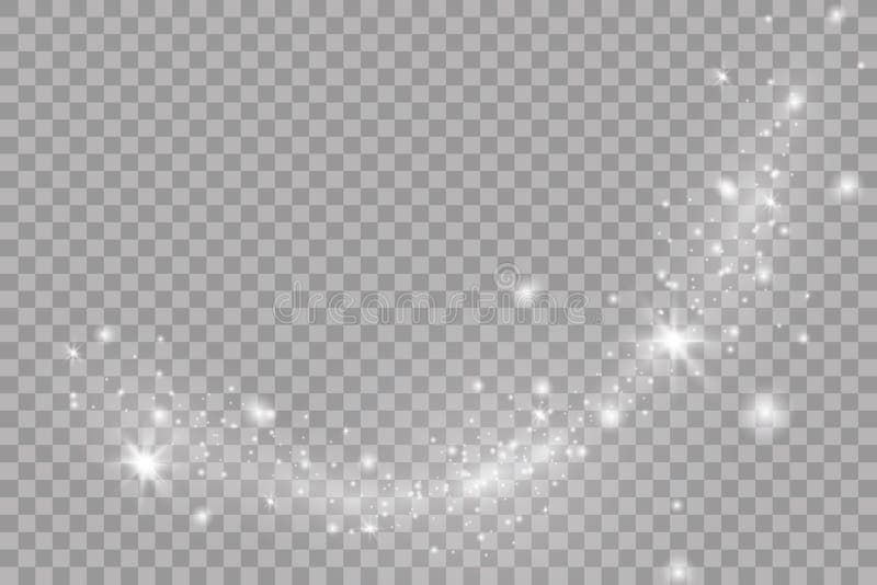 Glow Light Effect. Vector Illustration. Christmas Flash.Star Dust Stock ...