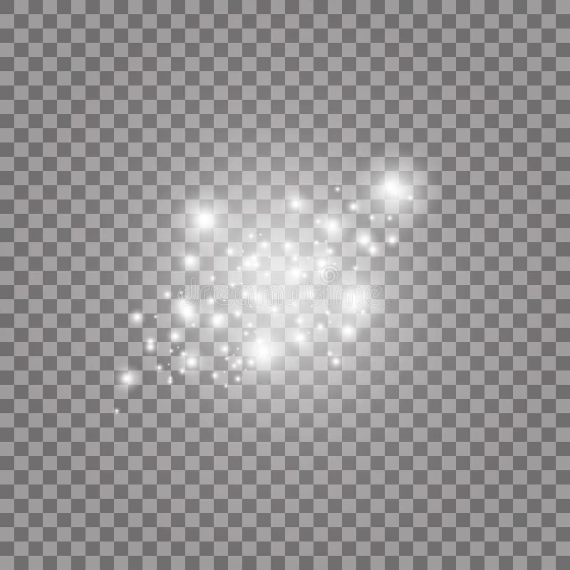 Glow Light Effect. Vector Illustration. Christmas Flash.Star Dust Stock ...