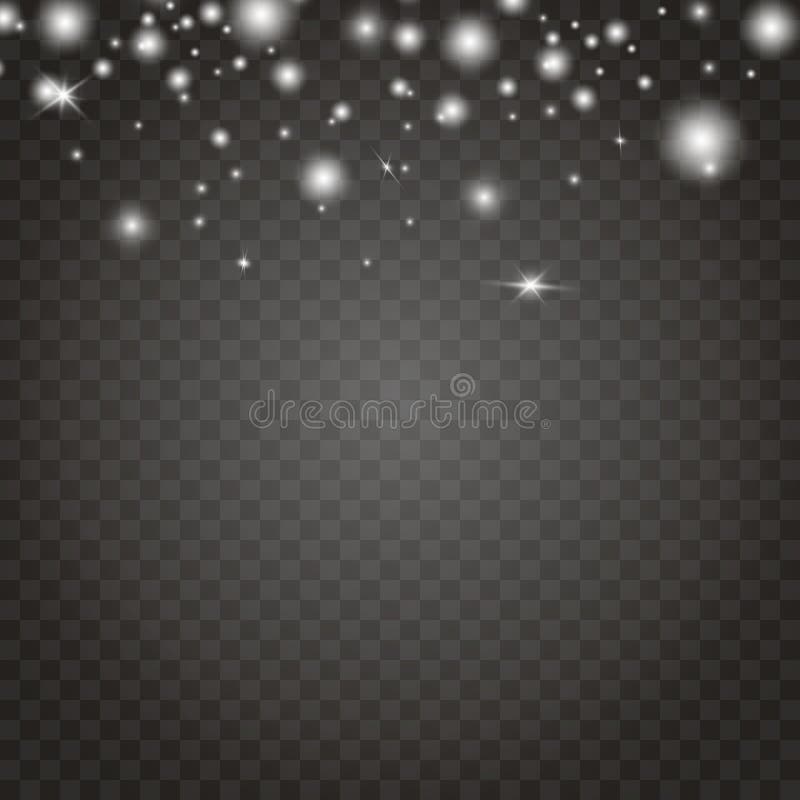 Glow Light Effect. Vector Illustration. Christmas Flash.Star Dust Stock ...