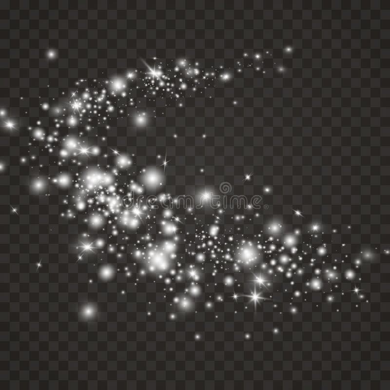 Glow Light Effect. Vector Illustration. Christmas Flash.Star Dust Stock ...