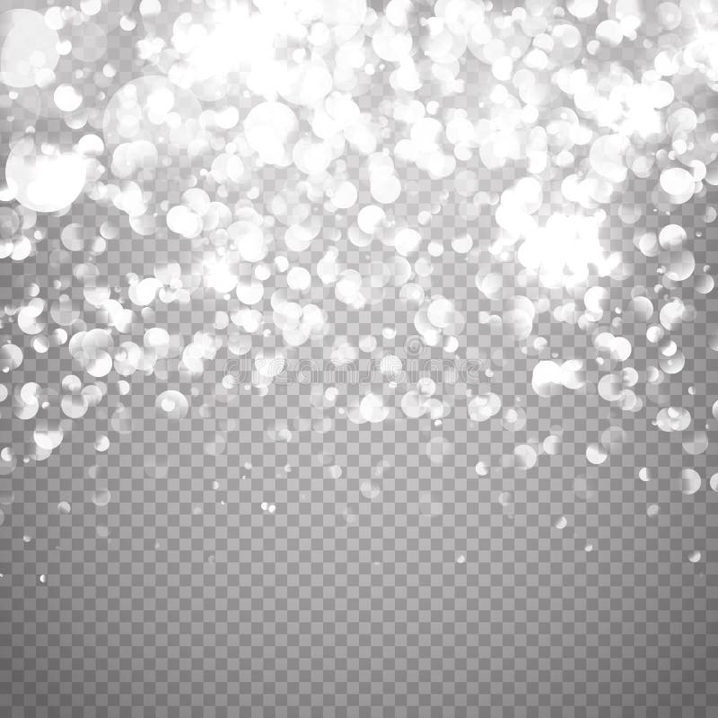 Glow Light Effect. Vector Illustration. White Glitter Particles ...