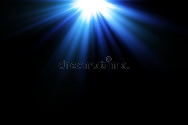 Glow Light Effect with White and Blue Sparks Shining with Special Light ...