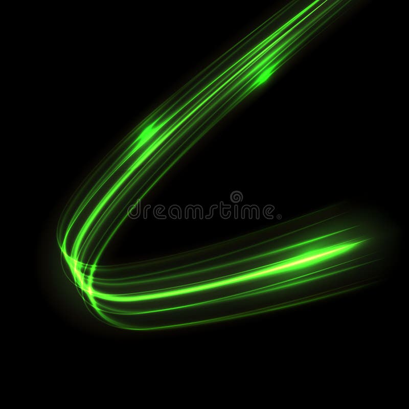 Glow Light Trail Effect. Glowing Flash Trace Isolated Stock ...