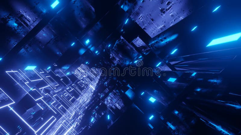 Glow Line Form Pattern Like Sci-fi Hologram. Fly through Technology ...