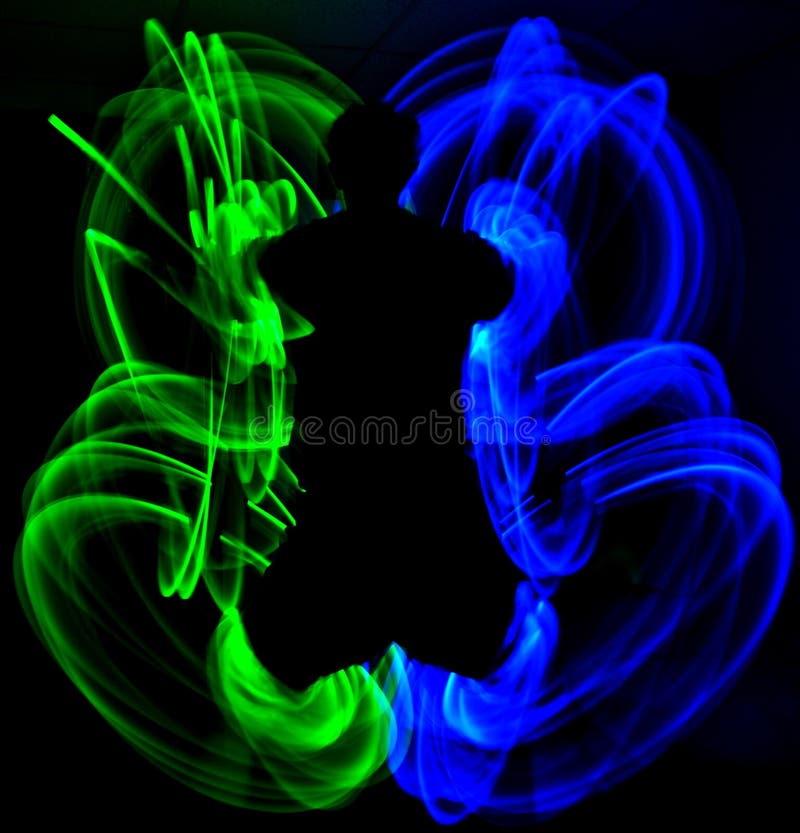 Glow Man stock photo. Image of outline, glowstick, exposure - 15051402