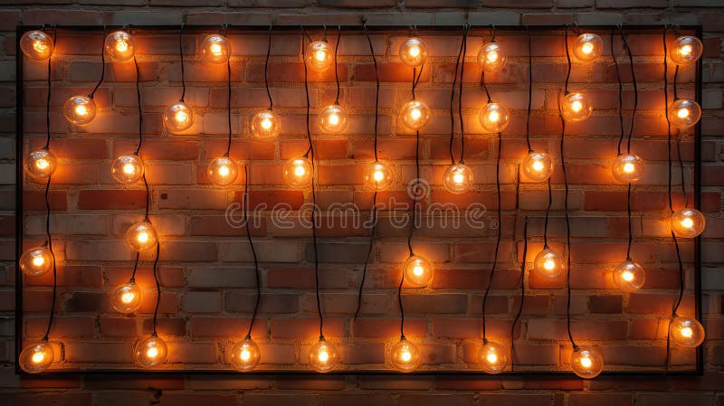 Glow marquee lights square stock illustration. Illustration of creating ...