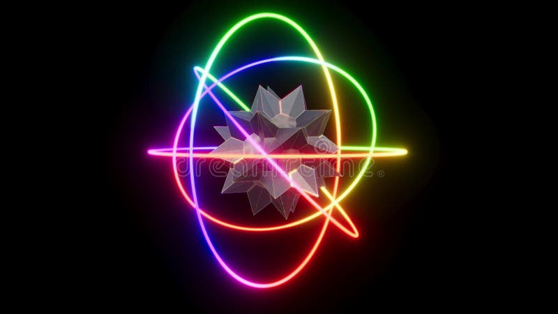 Glow Metal Star Rainbow Circles Spine Stock Illustrations – 1 Glow ...