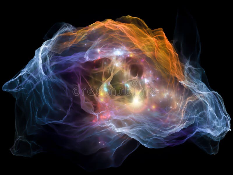 Glow of Mind Particle stock illustration. Illustration of transparent ...