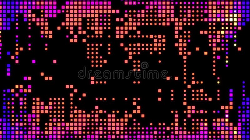 Glow Orange Pink Blue Digital Grid Abstract Technology Background Stock ...
