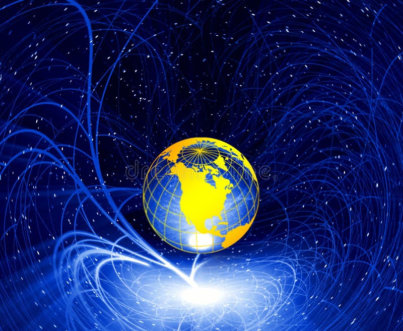 Glow planet Earth stock illustration. Illustration of digital - 1149857