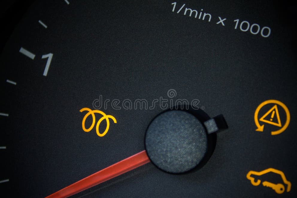 Glow plugs light. stock photo. Image of lights, dashboard - 63299578