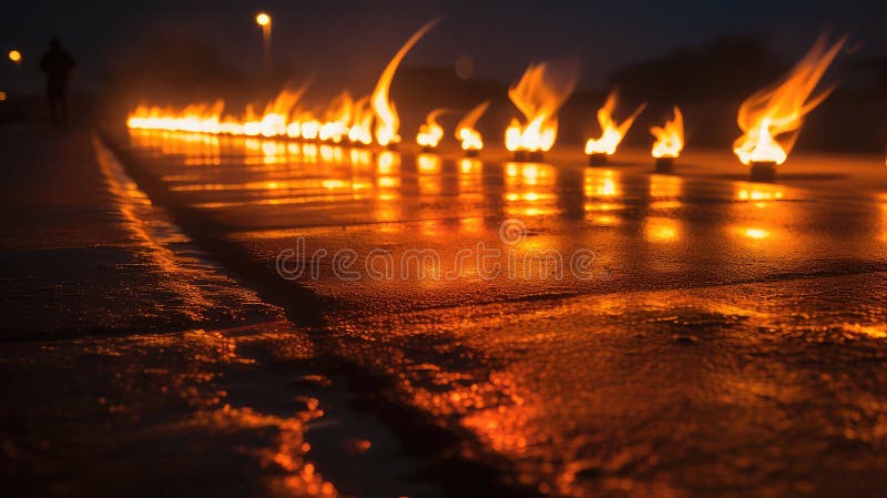 Glow road flare stock illustration. Illustration of night - 327533169