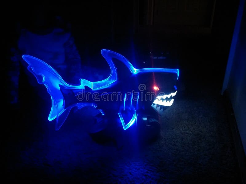 Glow shark editorial image. Image of shark, lighting - 43935890
