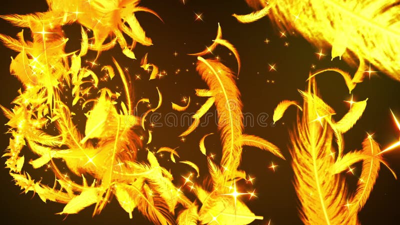 Glow Shiny Feather Particle Loop Animation Stock Footage - Video of ...